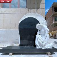China Hand Carved Marble Memorial Black Tombstones and Monuments for Sale for sale