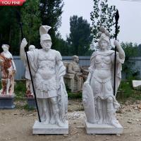 China Life Size White Marble Roman Solier Statue for Sale for sale
