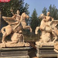 China Life Size Outdoor Garden Figure People Marble Roman Soldier Sculpture for sale
