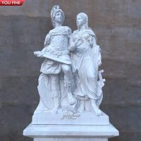 China Outdoor Garden Hand Carved Life Size Marble Roman Soldier Statue for Sale for sale