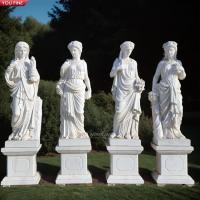 China Life Size Natural White 4 Seasons Marble Statues for sale