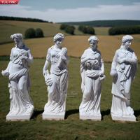 China Life Size Natural White 4 Seasons Marble Statues for sale
