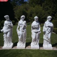 China Life Size Natural White 4 Seasons Marble Statues for sale