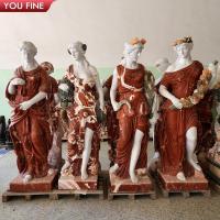 China Life Size Natural Stone Garden Sculpture Four Season Goddess Marble Statue for sale