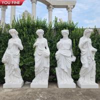 China Life Size Natural Stone Garden Sculpture Four Season Goddess Marble Statue for sale