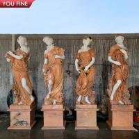 China Life Size Natural Stone Garden Sculpture Four Season Goddess Marble Statue for sale