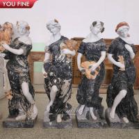 China Garden Hand Carved Multicolour Life Size Natural Marble Four Season Greek Goddess Statue for sale