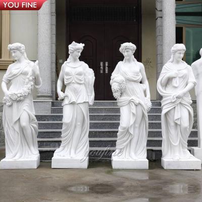 China Decor Marble Four Season Custom Realsize Human Figure Sculpture for sale