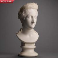 China Interior Decoration Life Size Marble Statue Head Decoration for sale