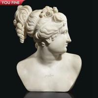 China Interior Decoration Life Size Marble Statue Head Decoration for sale