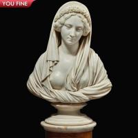 China Interior Decoration Life Size Marble Statue Head Decoration for sale