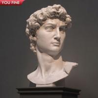 China Custom Marble David Bust Sculpture Western Design Style Statue for sale
