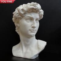 China Custom Marble David Bust Sculpture Western Design Style Statue for sale