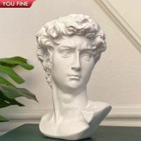 China Hand Carved Decorative Natural White Marble Stone Beethoven Bust Sculpture for sale