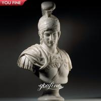China Classic European Style Marble Roman Soldier Bust Sculpture for Sale for sale