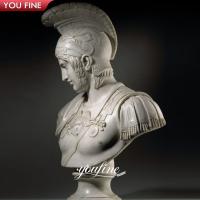 China Classic European Style Marble Roman Soldier Bust Sculpture for Sale for sale