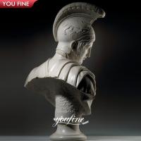 China Classic European Style Marble Roman Soldier Bust Sculpture for Sale for sale