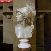 China Classic European Style Marble Roman Soldier Bust Sculpture for Sale for sale