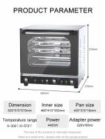 China Electric Steam Convection Oven for Baking 600x570x570mm Professional and Durable for sale
