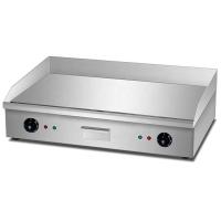 China Electric Countertop Flat Griddle Plate Silver White 35kg Double Temperature Control Panel for sale