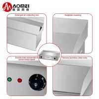 China Electric Countertop Flat Griddle Plate Silver White 35kg Double Temperature Control Panel for sale