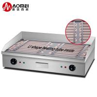 China Electric Countertop Flat Griddle Plate Silver White 35kg Double Temperature Control Panel for sale
