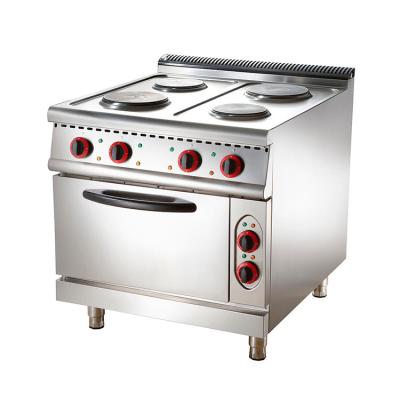 China Commercial Aomei Electric Cooking Range with 4 Square Hot Plates and Oven Model FEC-94EO for sale