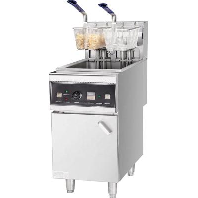 China 18kW Stainless Steel 28L Single Tank Basket Fryers for Commercial Kitchen Equipment for sale