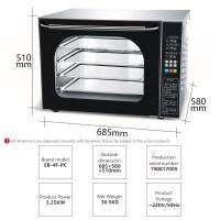 China Stainless Steel Digital Glass Countertop Convection Oven for Bakery Bread Production for sale