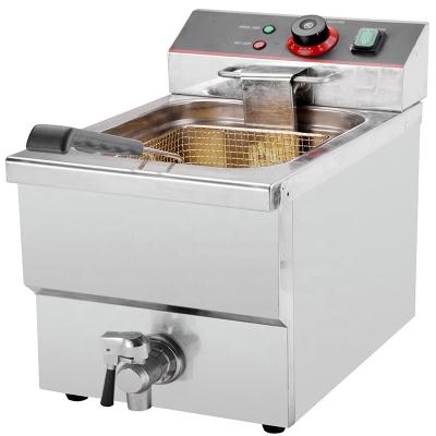 China Home Stainless Steel Single Electric Fryer Machine with Tab User-Friendly Design for sale