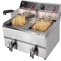 China 610x570x360mm Heavy Duty Electric Potato Chips Fryer Machine with Tabs Packaging Size 690*590*450mm for sale