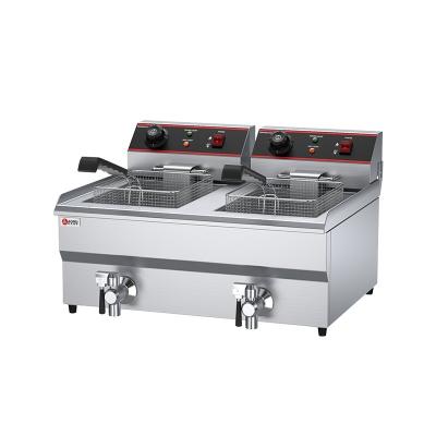 China Stainless Steel Electric Potato Chips Fryer Machine with Temperature Control and Cover 13L for sale