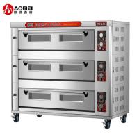 China Multifunctional 3 Deck 9 Trays Gas Pizza Oven for Commercial Baking of Wheat Products for sale