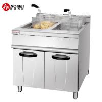 China Electric Restaurant Deep Fryer 28L*2 2 Tank 4 Basket Overheat Protection 800x805x1100 for sale