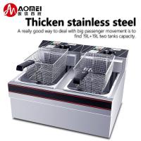 China 660x565x420mm Durable Stainless Steel Electric Chips Deep Frying Machine with Thicken Basket for sale