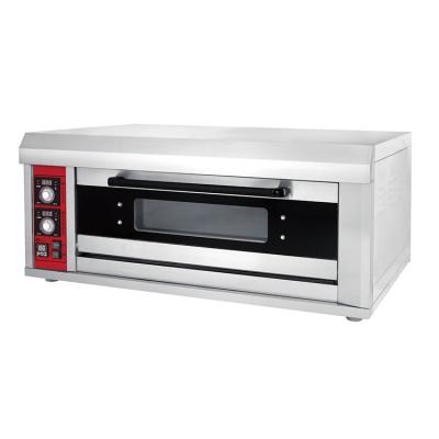 China 1 Layer 1 Deck 2 Tray Small Bakery Bread Single Deck Baking Oven 1220X820X530mm Size for sale