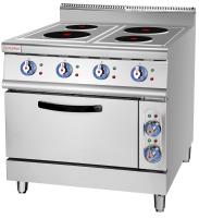 China Cooking equipment stainless steel 4 burners LPG natural gas stoves with gas oven 220V for sale