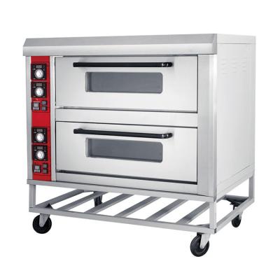China Easy Operation Stainless Steel Three Layer Electric Pizza Oven Bakery Machines Advantage for sale