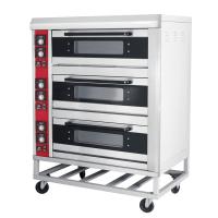 China Easy Operation Stainless Steel Three Layer Electric Pizza Oven Bakery Machines Advantage for sale