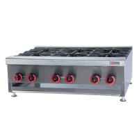 China Silver Industrial Countertop Gas Burner for Easy Operation in Restaurant Kitchen Stoves for sale