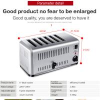 China 2500W Power Stainless Steel 6-Slice Toaster Breakfast Machine with ' Needs in Mind for sale