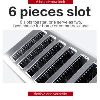 China 2500W Power Stainless Steel 6-Slice Toaster Breakfast Machine with ' Needs in Mind for sale