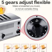 China 2500W Power Stainless Steel 6-Slice Toaster Breakfast Machine with ' Needs in Mind for sale