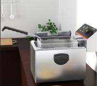 China NO Private Mold Electric Deep Fryer for Commercial Fish Potato Plantain Chips Frying for sale