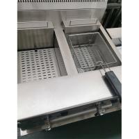 China Commercial Electric 18L Double Tanks Chip Deep Fryers with Oil Drain Valve for sale