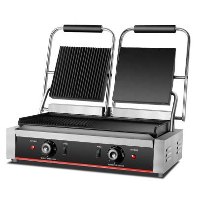 China Electric Contact Grill Non-Stick Surface and 1/2 Grooves for Customer Requirements for sale