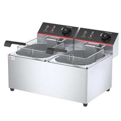 China 8L 8L Double Tank Table Top Electric Deep Fryer Kitchen Equipment for Restaurants for sale