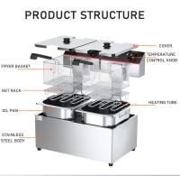 China 8L 8L Double Tank Table Top Electric Deep Fryer Kitchen Equipment for Restaurants for sale