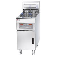 China Intelligent Computer Control Silver Deep Fryer with Automatic Temperature and Lifting for sale