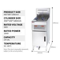 China Intelligent Computer Control Silver Deep Fryer with Automatic Temperature and Lifting for sale